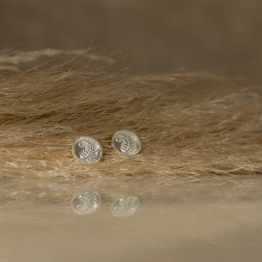 Fern Coin Studs (Strength) – Evolve Inspired Jewellery