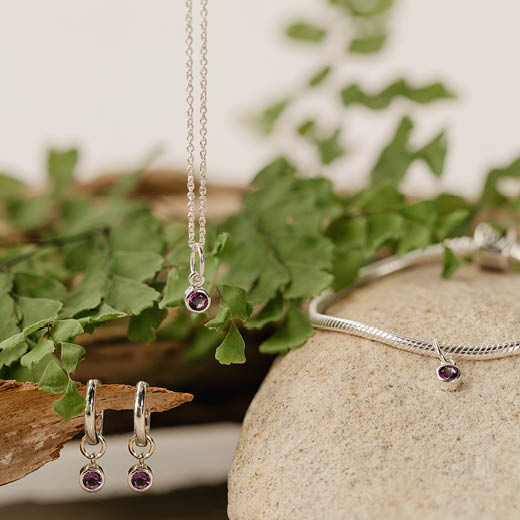 February Pendant Charm (Amethyst) – Evolve Inspired Jewellery